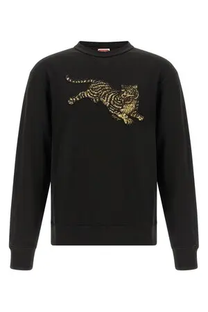 Kenzo Jumping Tiger Cotton Sweatshirt - Black