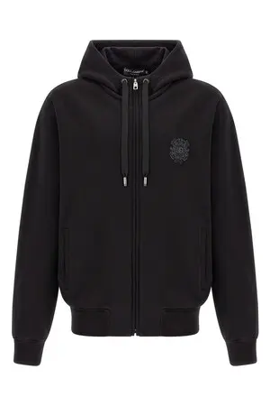 Dolce & Gabbana Coat Of Arms Logo Hoodie - Black