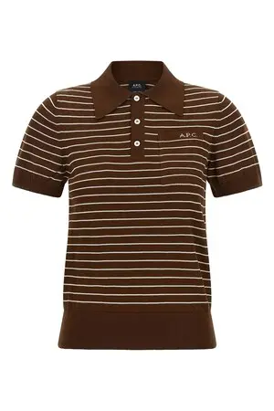 A.p.c. Aline Striped Polo Shirt
