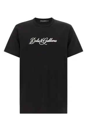 Dolce & Gabbana Logo Embroidery T-shirt - Black