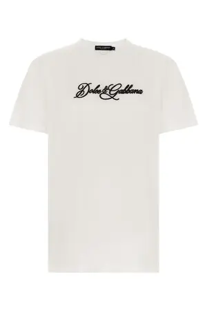 Dolce & Gabbana Logo Embroidery T-shirt - White