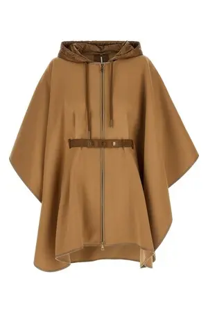 Moncler Detachable Hooded Cape - Beige