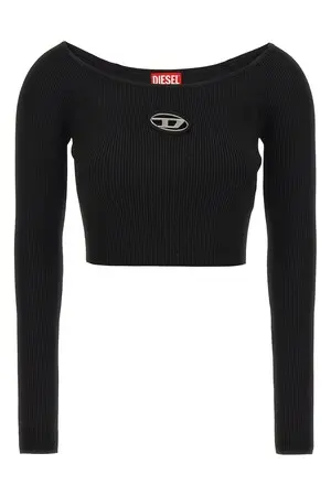 DIESEL® M-vera-ls Ribbed Crop Sweater