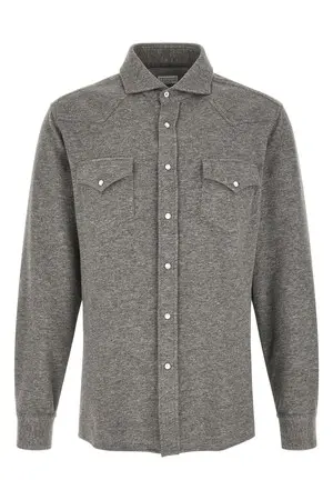 Brunello Cucinelli Western Shirt - Gray