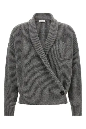 Brunello Cucinelli Cashmere And Silk Wrap Cardigan