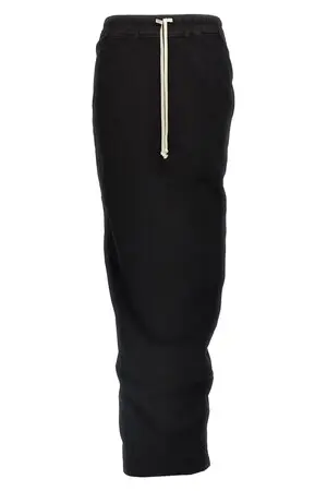 Rick Owens Pull On Pillar' Skirt - Black