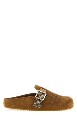 Burberry Urchin Suede Clogs - Brown