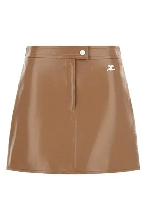 COURREGES Vinyl Mini Skirt - Beige