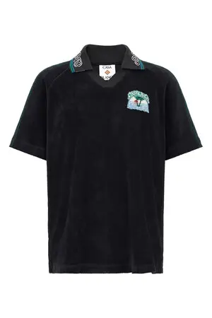 Casablanca Towelling' Jacquard Polo Shirt