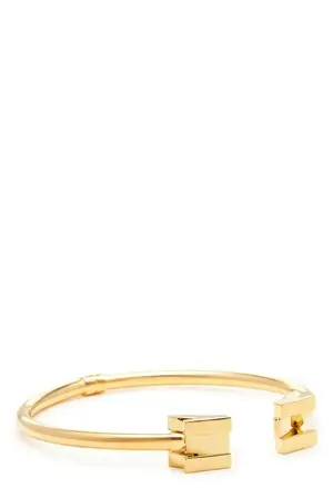 Elisabetta Franchi Geometric Logo Necklace - Gold