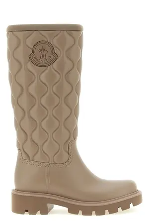 Moncler Kickstream High Rain Boots - Beige