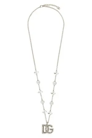 Dolce & Gabbana Dg Pendant Necklace - Silver