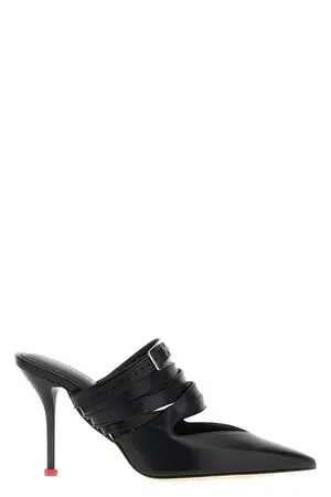 Alexander McQueen Leather Strap Mules