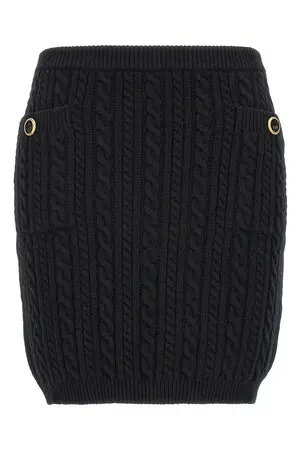 Alessandra Rich Button Skirt - Black