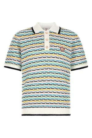 Casablanca Tuck Stitch' Polo Shirt - Multi