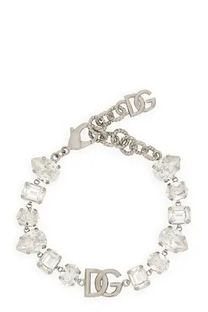 Dolce & Gabbana Bracelet With Rhinestones And Logo