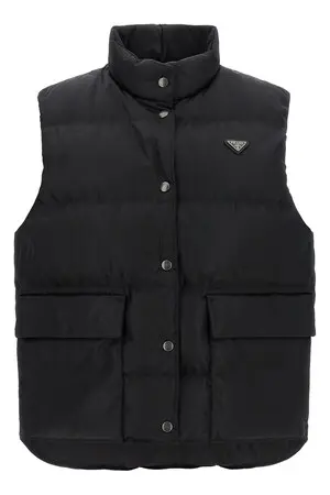 Prada Re-nylon Padded Vest - Black