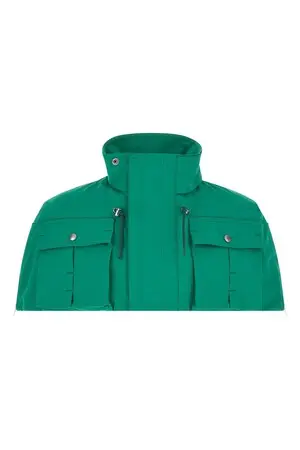 Prada Technical Fabric Cape With Pockets