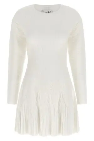 Elisabetta Franchi Knitted Pleated Dress