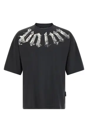 Palm Angels Craquelé Gothic Print T-shirt