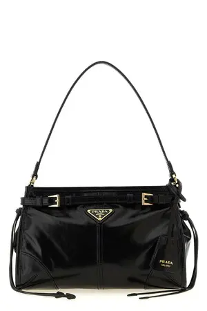 Prada Bonnie Small Leather Handbag - Black