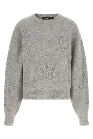 ROTATE BY BIRGER CHRISTENSEN 3d Flower Sweater - Gray