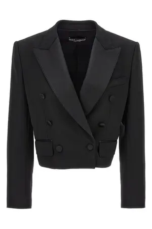 DOLCE & GABBANA 'tuxedo' Crop Blazer