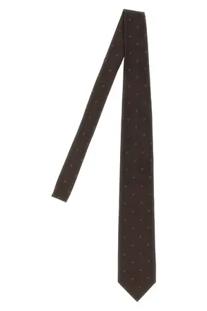 TOM FORD Polka Dot Silk Tie - Brown