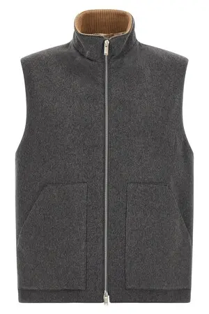 LARDINI Wool Vest - Gray