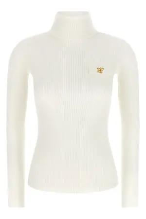 Elisabetta Franchi Turtleneck Embroidery À Jour