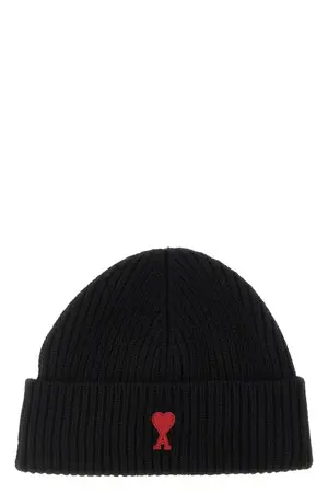 AMI Paris De Coeur Beanie - Black