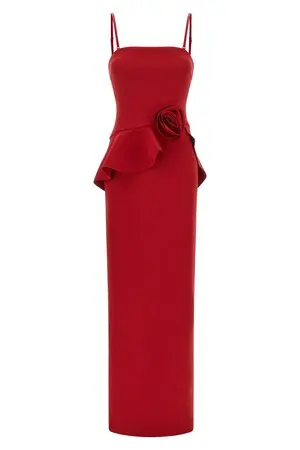 ROTATE BY BIRGER CHRISTENSEN 3d Floral Detail Dress
