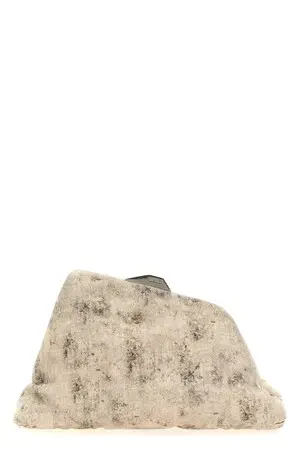 Attico Day Off Nappa Clutch - Gray