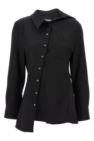 Jacquemus La Chemise Pablo Wool Shirt - Black