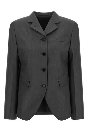JIL SANDER Single-breasted Wool-mohair Blend Blazer