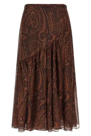 Etro Silk Paisley Skirt