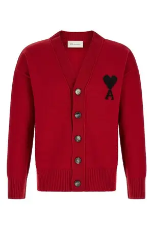 AMI Paris De Coeur' Cardigan - Red