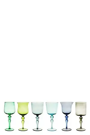 BITOSSI Set Of 6 Goblets Assorted Shapes - Multi