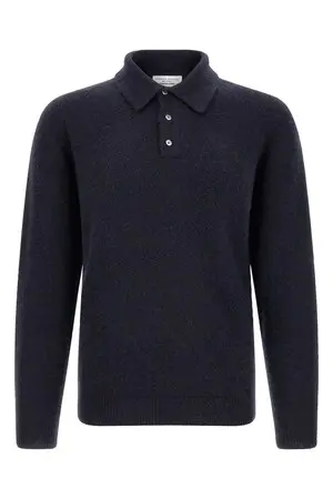 ROBERTO COLLINA Cashmere And Silk Polo Shirt - Blue