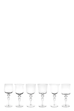 BITOSSI Set Of 6 Goblets Assorted Shapes - Transparent