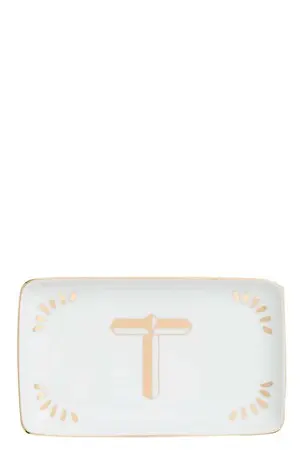 BITOSSI Rectangular Letter 't' Valet Tray - White
