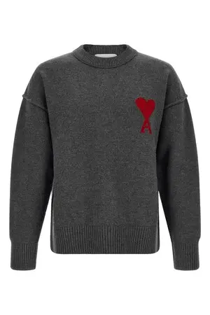 AMI Paris De Coeur' Sweater - Gray