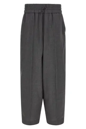 AMI Paris Mélange Wool Pants - Gray