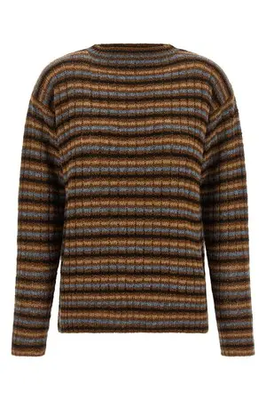 Prada Striped Sweater - Brown