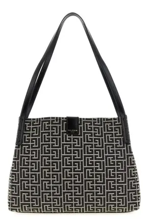 Balmain Small 'release' Shopping Bag - White/black