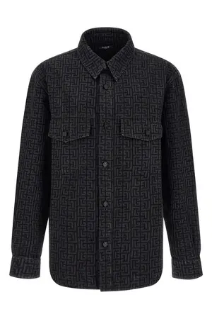 Balmain Monogram Pattern Overshirt