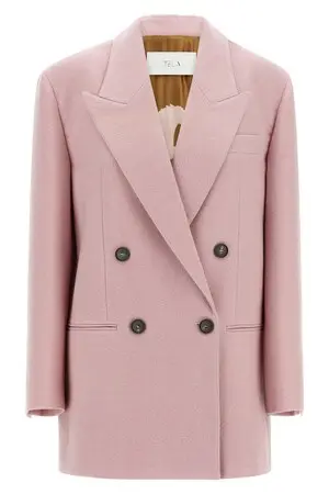 TELA Nomade Virgin Wool Double-breasted Blazer