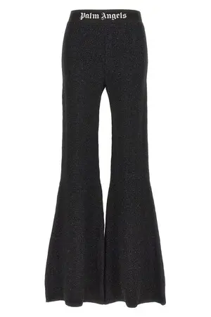 Palm Angels Logo Tape Lurex Knit Pants