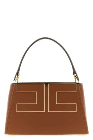 Elisabetta Franchi Maxi Logo Handbag - Brown