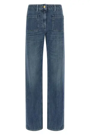 Elisabetta Franchi Logo Embroidery Jeans